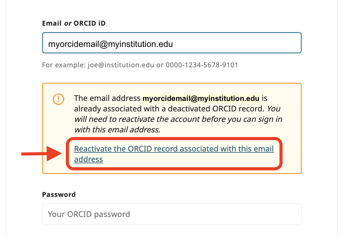 Reactivating your deactivated ORCID account – ORCID